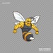 Decal Sticker Bee Hornet Wasp Bodybuilder Cartoon Aggressive Speed ...