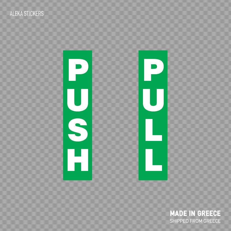 Buy Push Pull Stickers Online In India - Etsy India