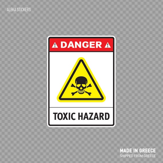 Decal Sticker Danger Toxic Hazard Chemical Sign Quality - Etsy