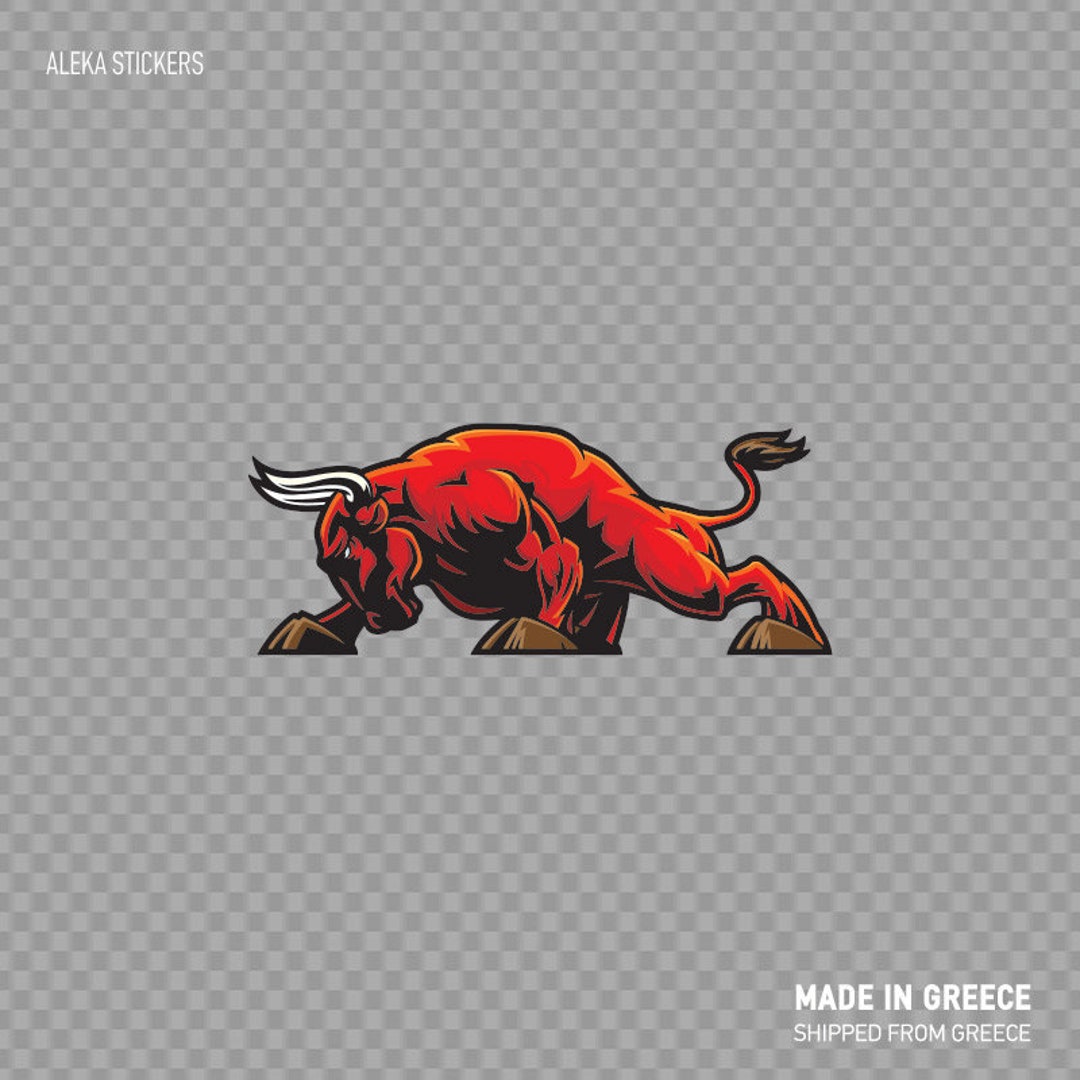 Decal Sticker Angry Bull Aggressive Brutal Mechanic Power Racing ...