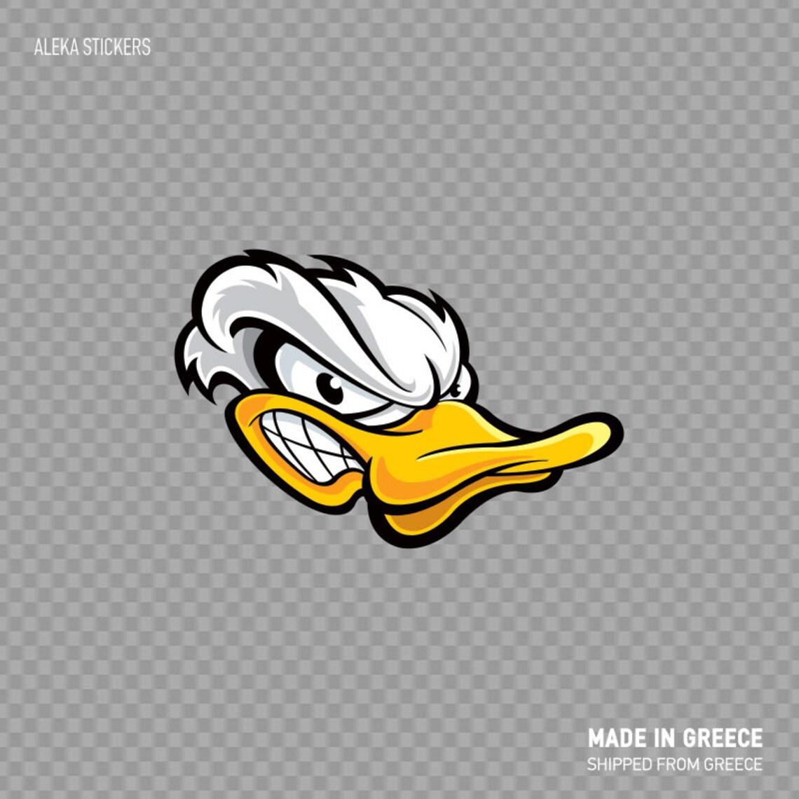 Decal Sticker Angry Duck Bird Cook Restaurant Decoration Pet Shop W9484 ...