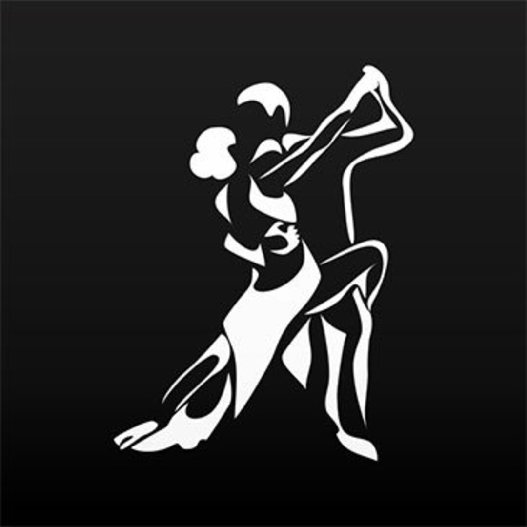 Decal Sticker Tango Dance Couple Music Fun Entertainment Night Club ...
