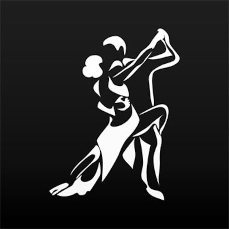 Decal Sticker Tango Dance Couple Music Fun Entertainment Night Club ...