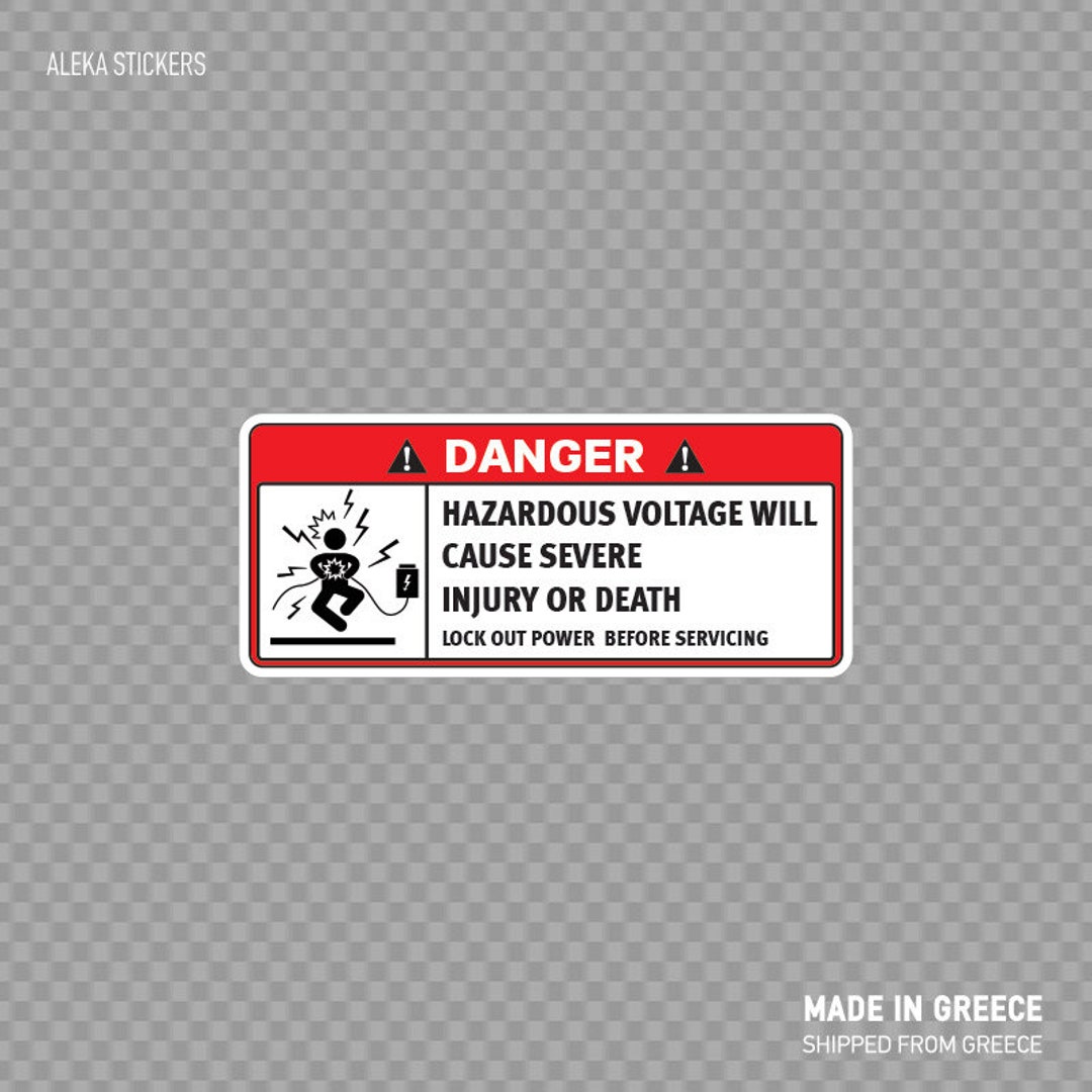 Decal Sticker Danger Hazardous Voltage Will Cause Severe Injury or ...