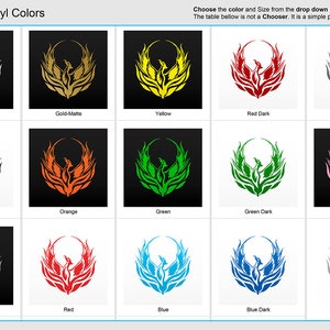 Decal Sticker Phoenix Rising From the Fire Flamed Fantasy Easy Rider ...