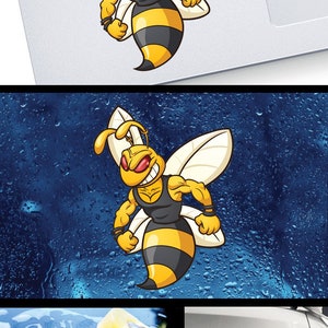 Decal Sticker Bee Hornet Wasp Guardian Cartoon Aggressive Store ...