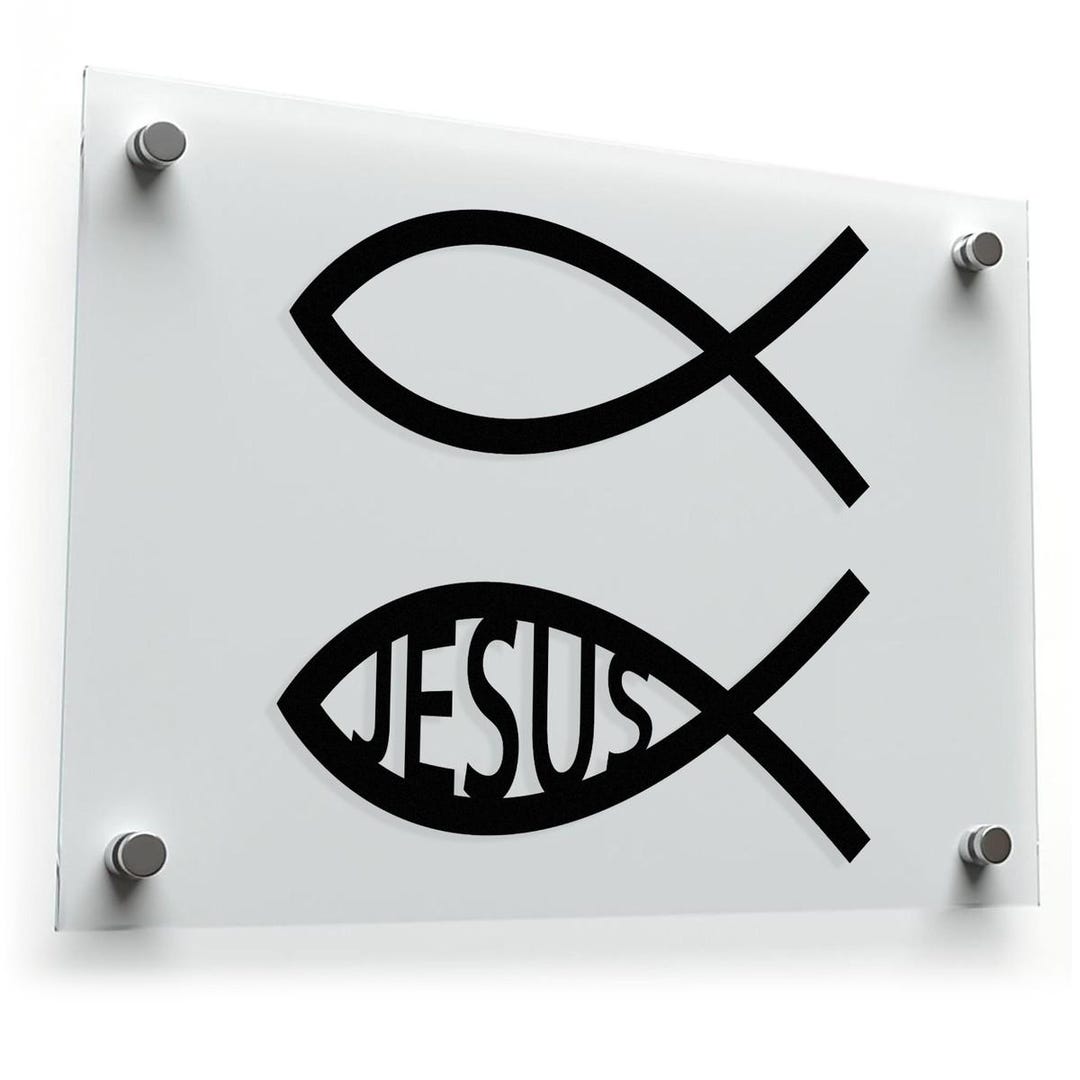 Christian Fish Symbol Sticker Jesus Ichthys Vinyl Decal for Cars ...