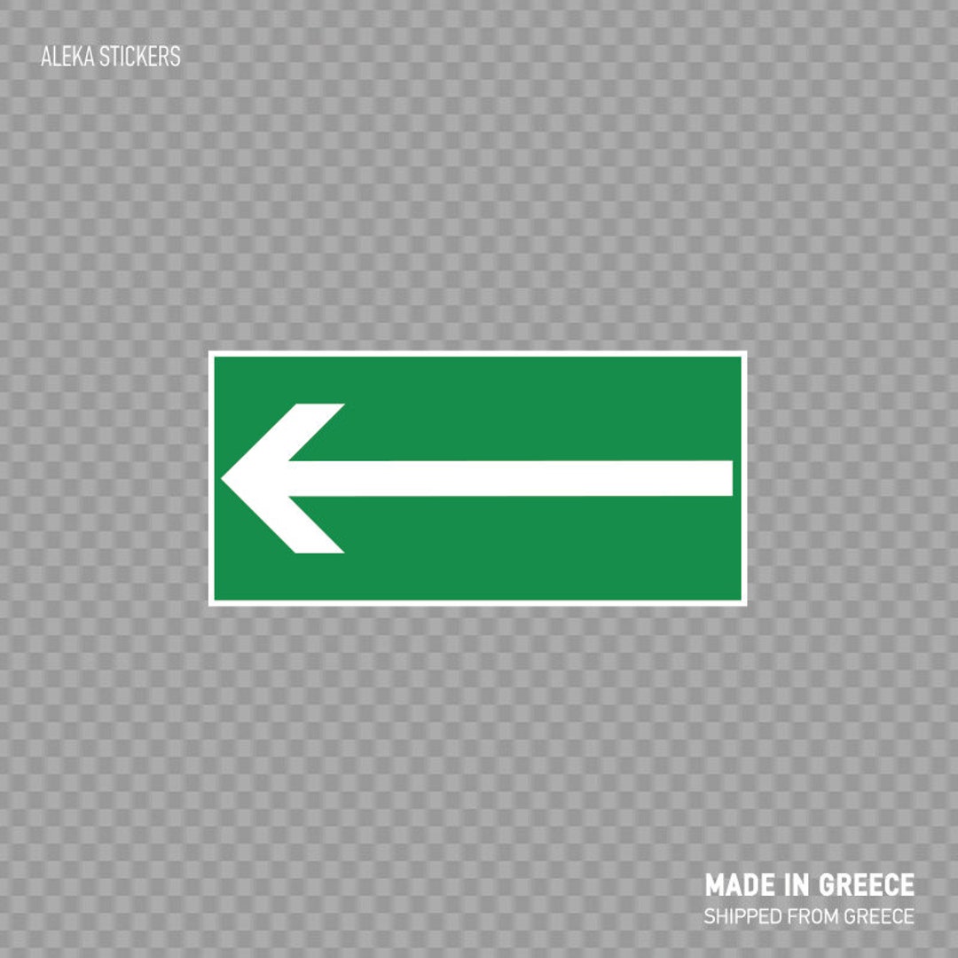 Decal Sticker Direction Arrow Sign Clear Guidance Quality Signage ...