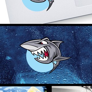 Decal Sticker Vinyl Shark Angry Bite Food Scuba Apnea ZZ723 - Etsy