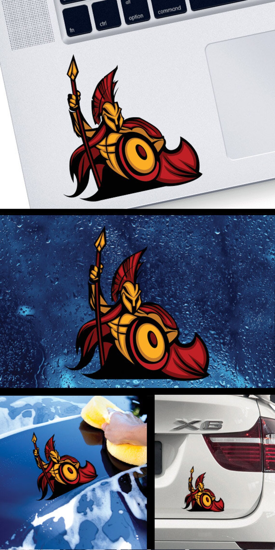 Decal Sticker Lacedaemon Spartan Warrior Army Sparta - Etsy