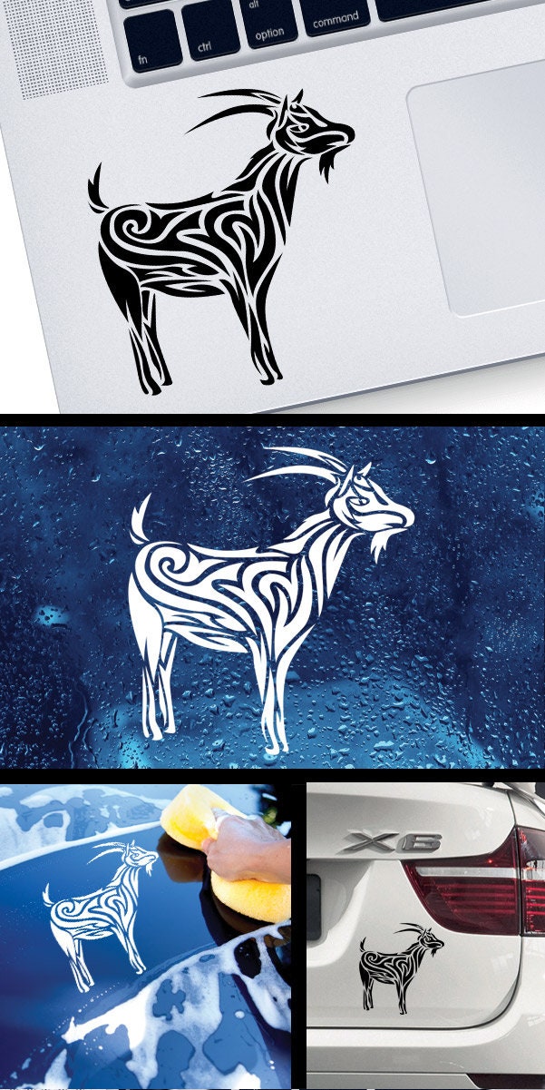 Decal Sticker Tribal Goat Farm Animal Male XX6X4 - Etsy