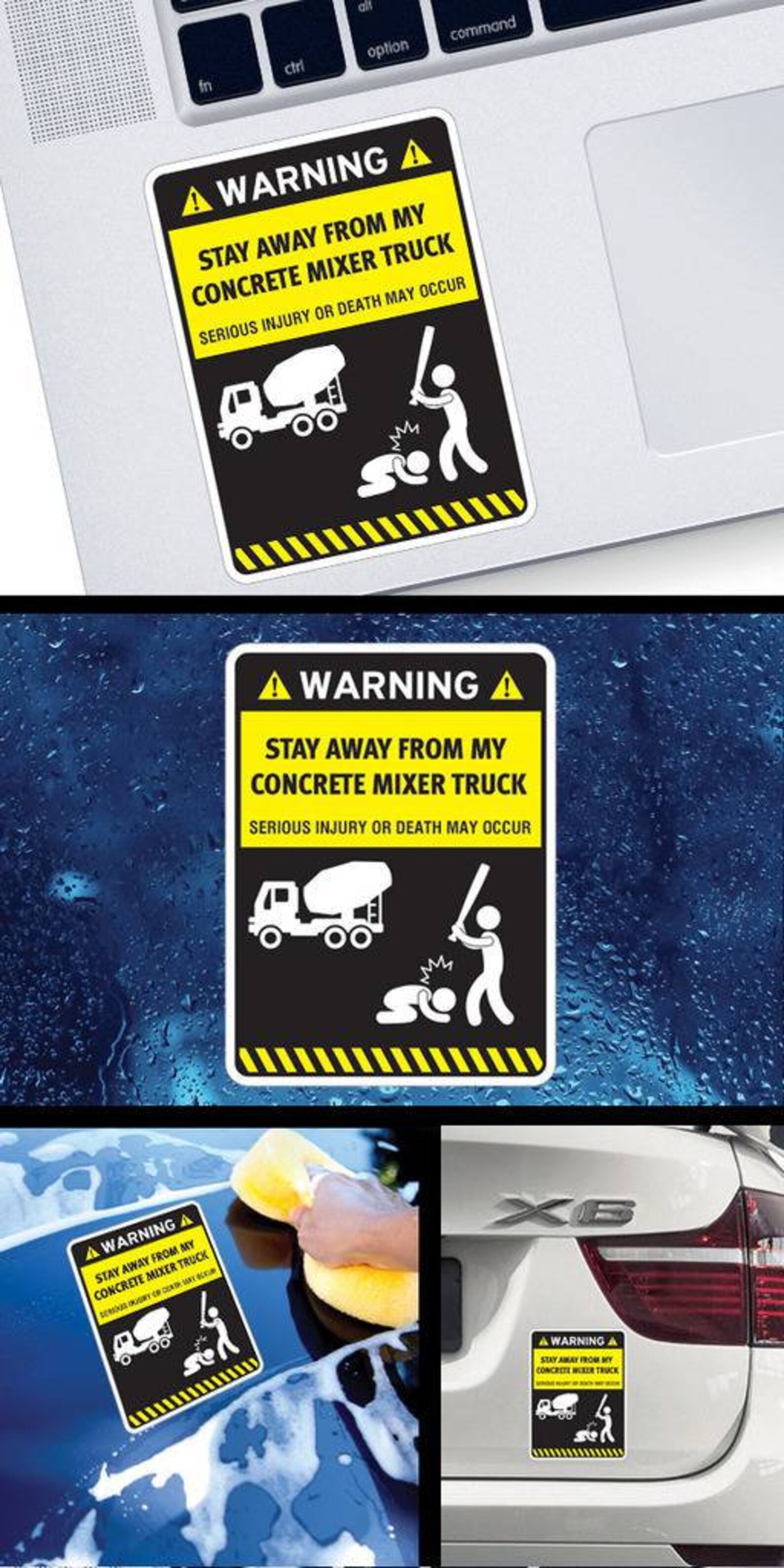 Decal Sticker Funny Sign Stay Away From My Concrete Mixer | Etsy