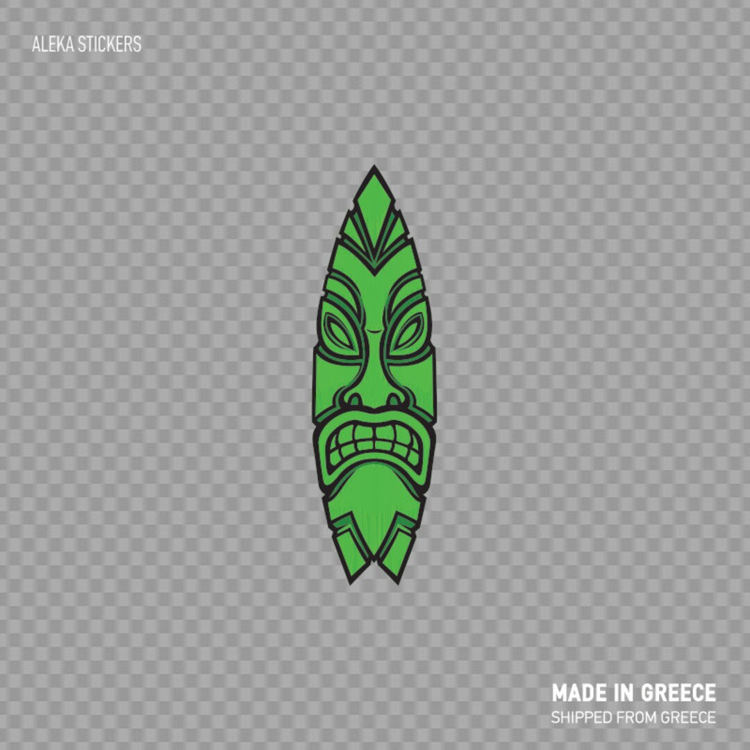Decal Sticker Tiki Surfboard Ancient Beach Demon Holiday Kukulkan ...