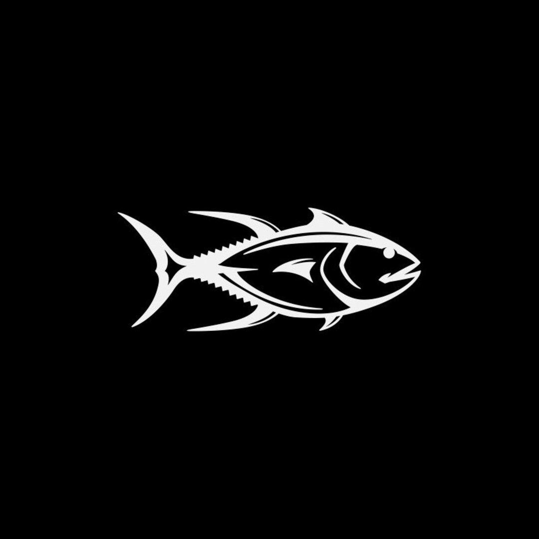 Decal Sticker Yellowfin Tuna Boat Decoration Bait the Hook Fishing ...