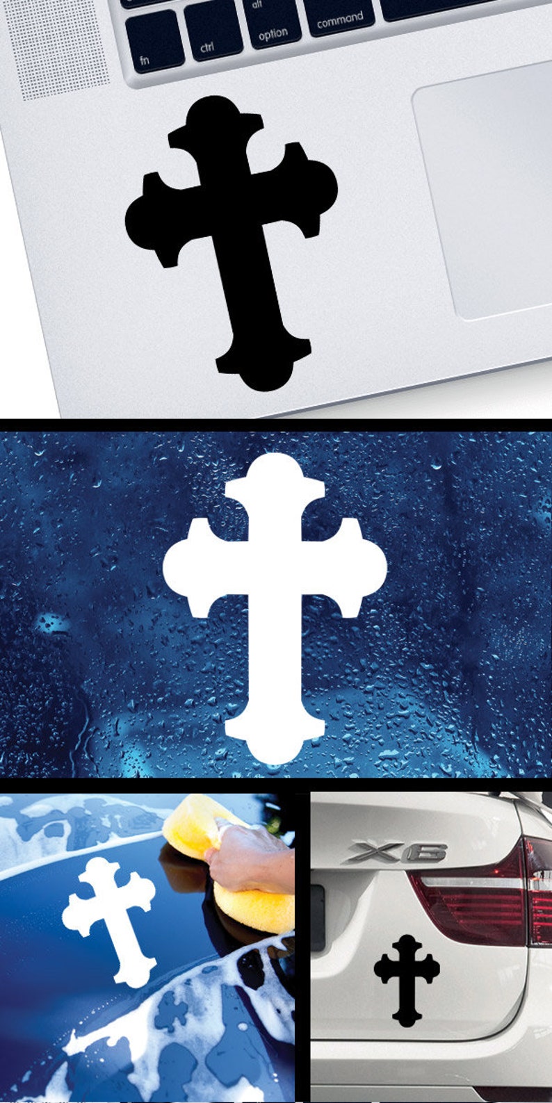 Decal Sticker Byzantine Eastern Orthodox Cross Christian Crucifixion of ...