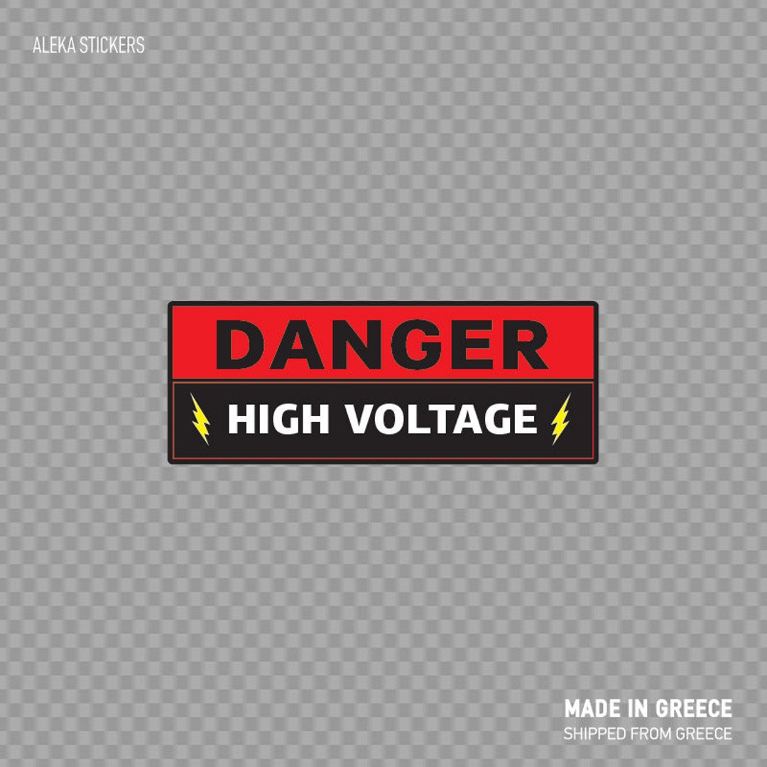 Decal Sticker Danger High Voltage Electricity Information Sign Machine ...