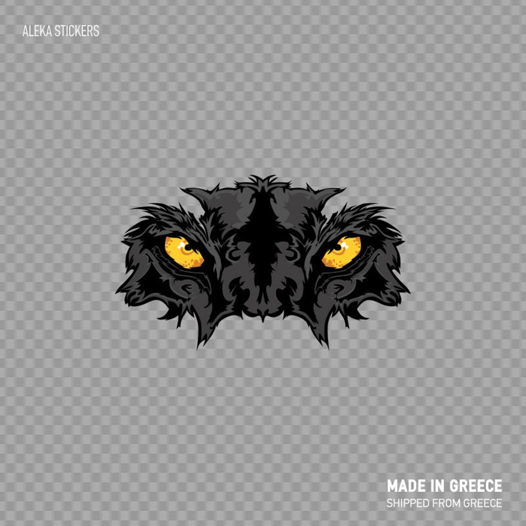 Decal Sticker Black Panther Eyes Angry Aggression Attack Car Decoration ...