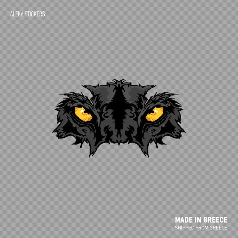 Decal Sticker Black Panther Eyes Angry Aggression Attack Car Decoration ...