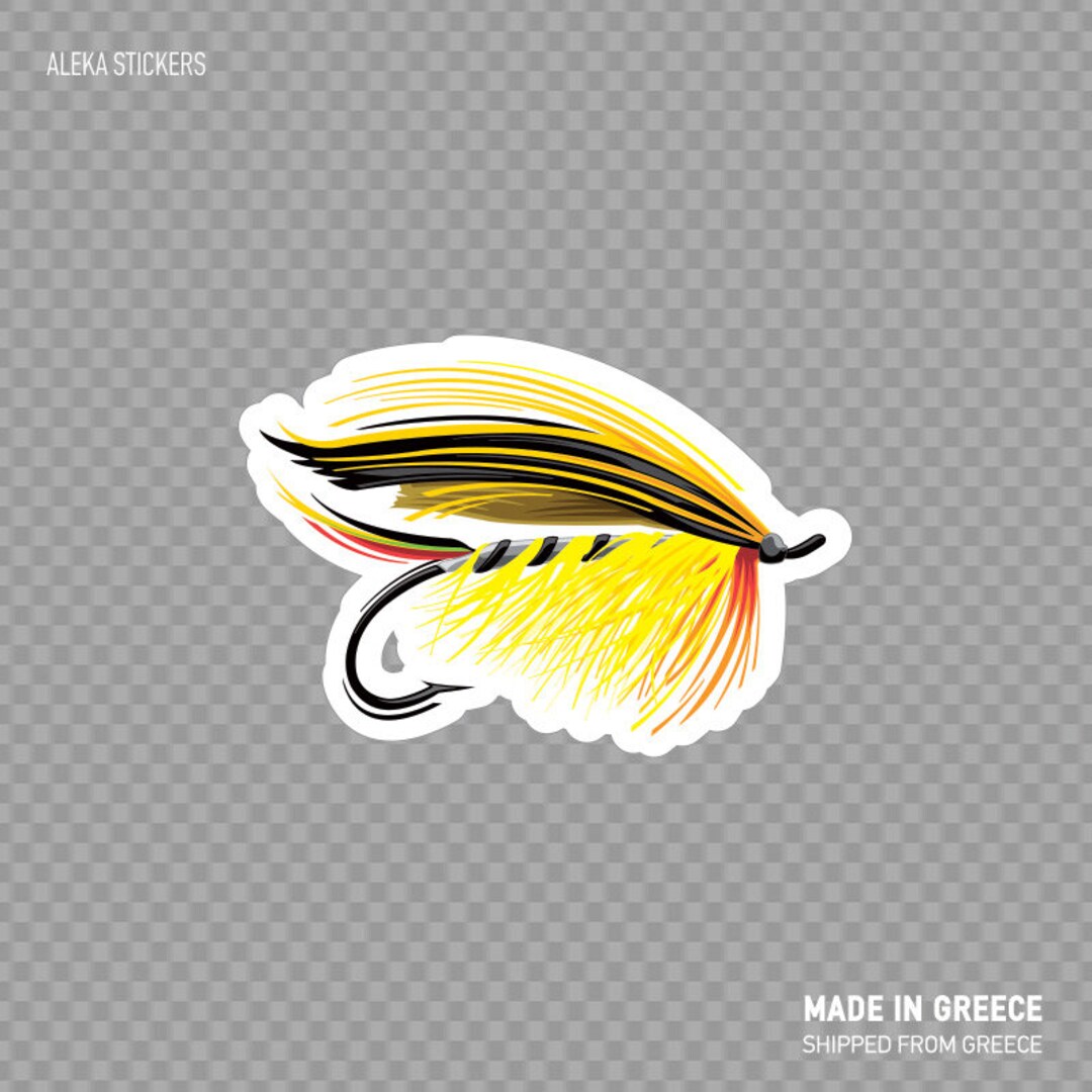 Decal Sticker Fly Fishing Boat Decoration Bait the Hook Dive Fishing ...