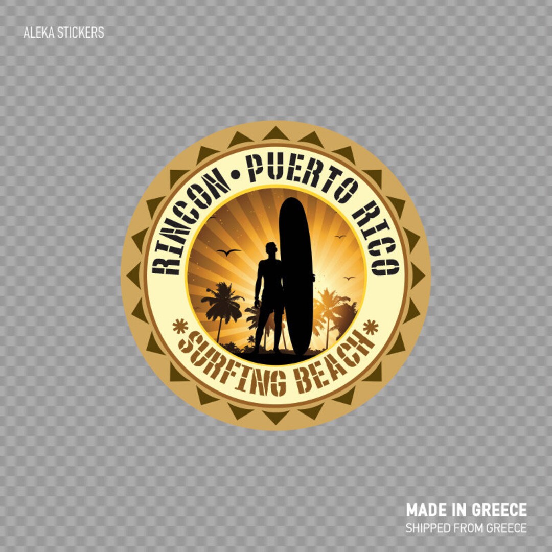 Decal Sticker Rincon Puerto Rico Souvenir Memorabilia Surfing Beach ...