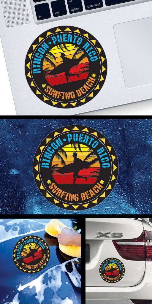 Decal Sticker Rincon Puerto Rico Souvenir Memorabilia Surfing Beach ...