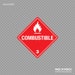 Decal Sticker Hazard Classification Class 3: Combustible Safety Sign ...