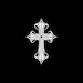 Decal Sticker Heavy Metal Rock Cross Top Quality Vinyl Tattoo Style ...