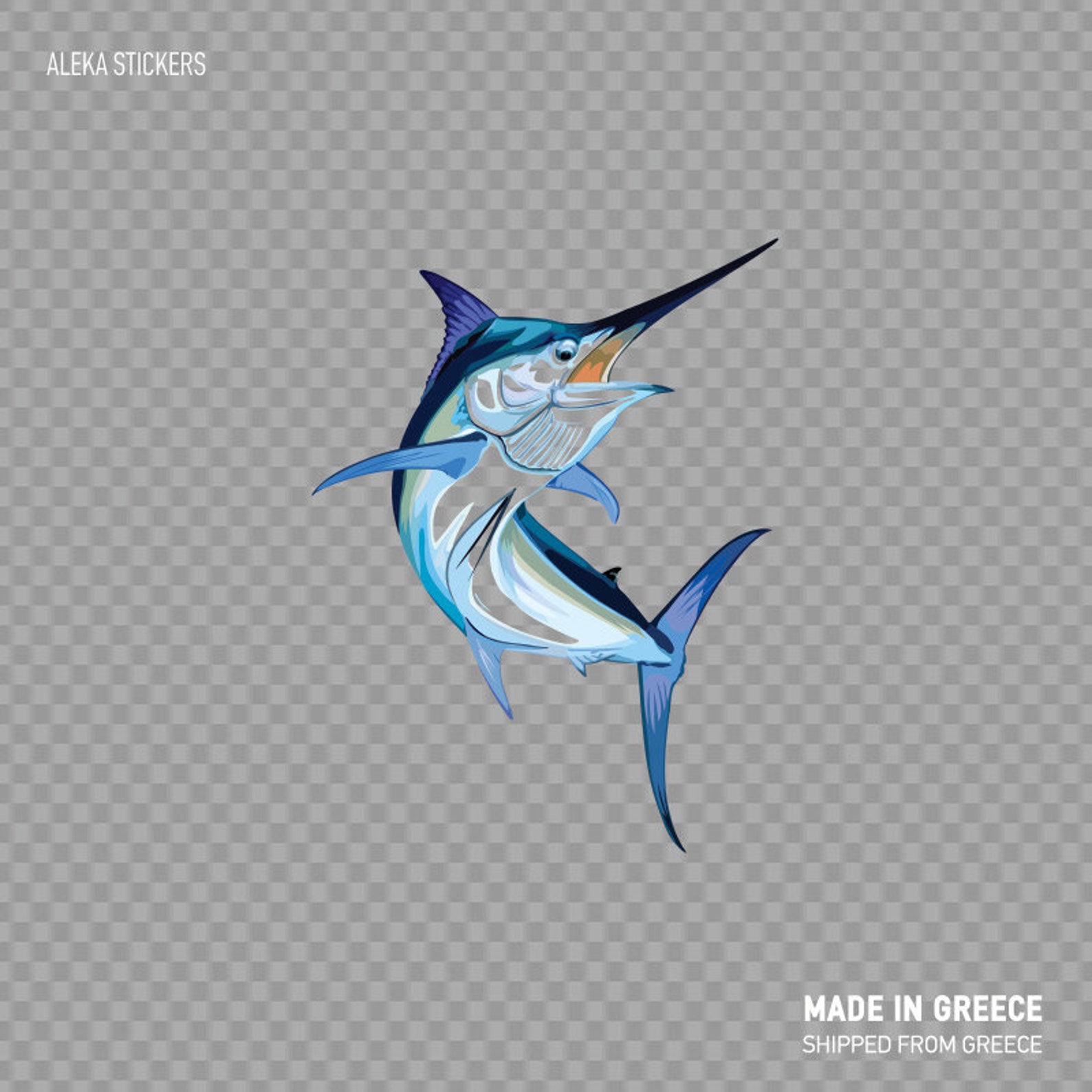 Decal Sticker Sailfish Marlin Fishing Store Decoration Bait - Etsy
