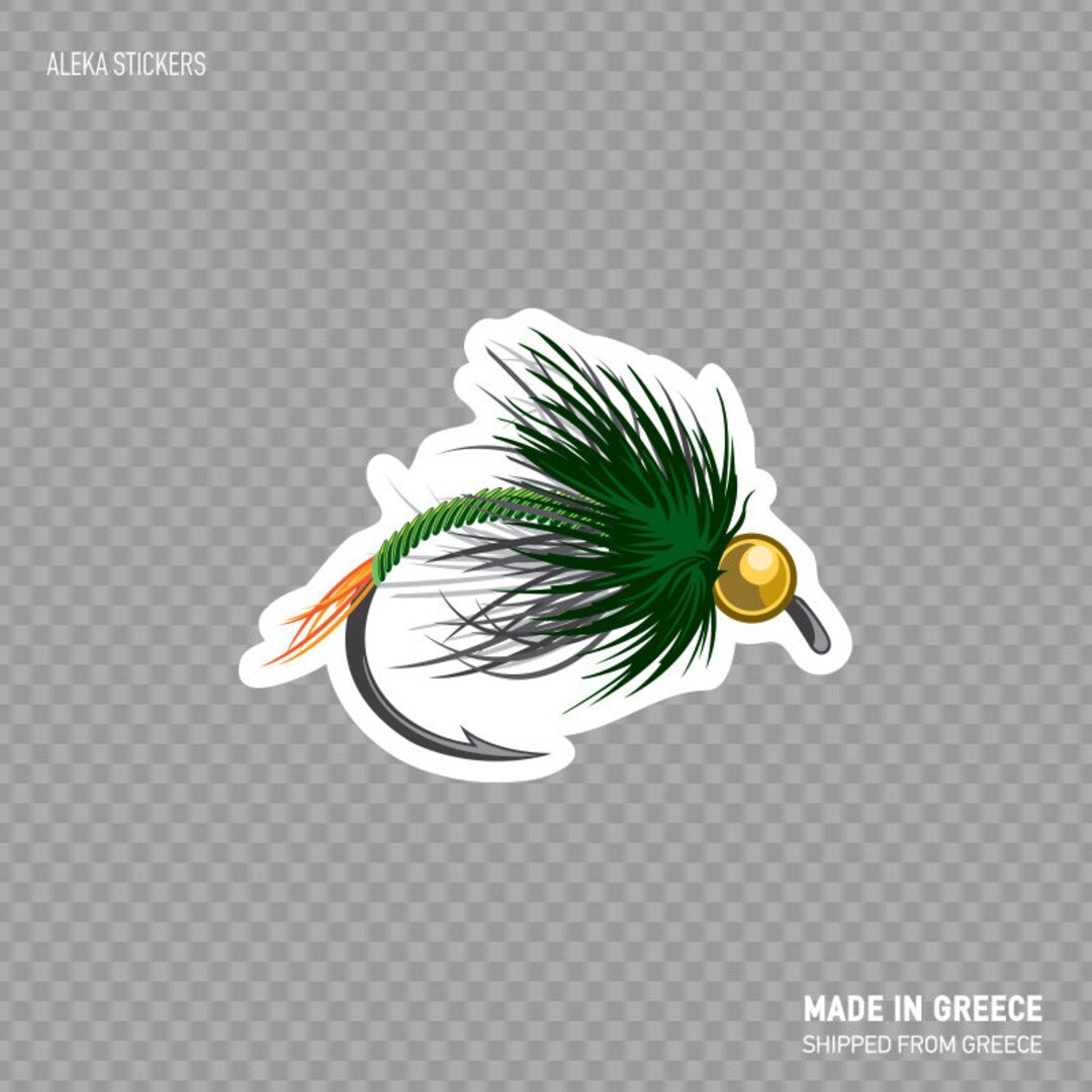 Decal Sticker Fly Fishing Boat Decoration Bait the Hook Fisherman ...