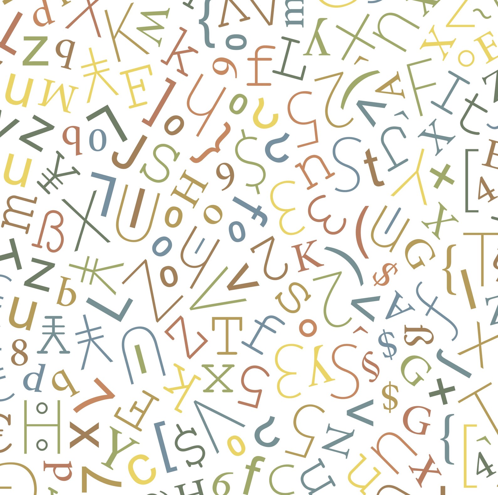 Mosaic Typography Letters Composition for Textile Prints or - Etsy