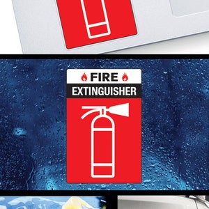 Decal Sticker Fire Extinguisher Sign Safety Red XX7X8 - Etsy