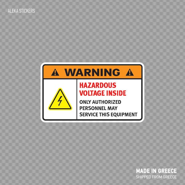 Electrical Warning Sticker - Etsy