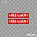 Decal Sticker Fire Alarm Sign Brigade Flames Smoke Information Safety ...