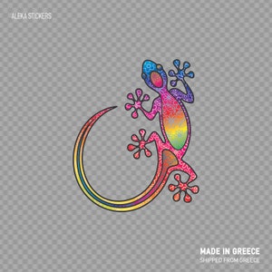 Decal Sticker Colorful Lizard Gecko Reptile Full Color Top Quality ...