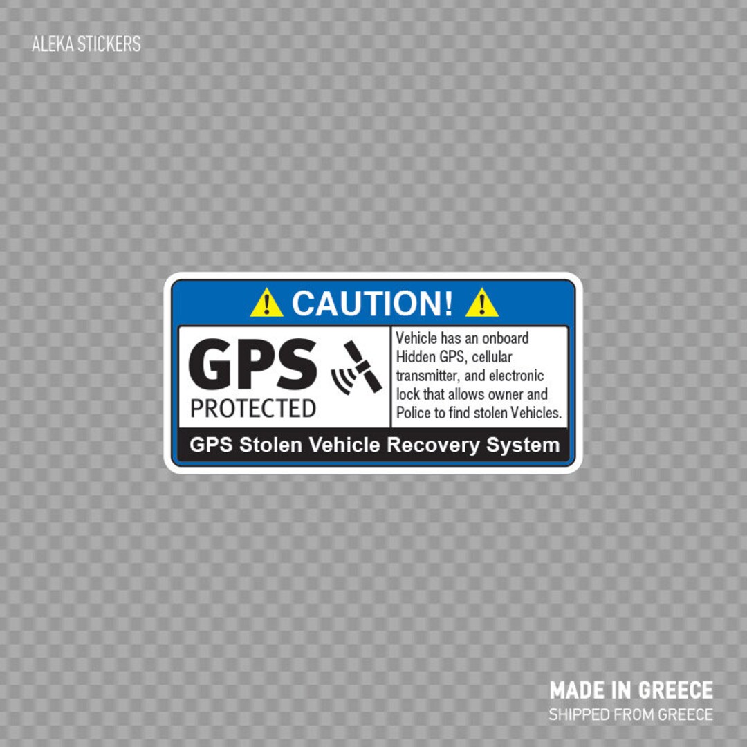 Decal Sticker Upgrade Your Vehicle's Safety With GPS Protection Sticker ...