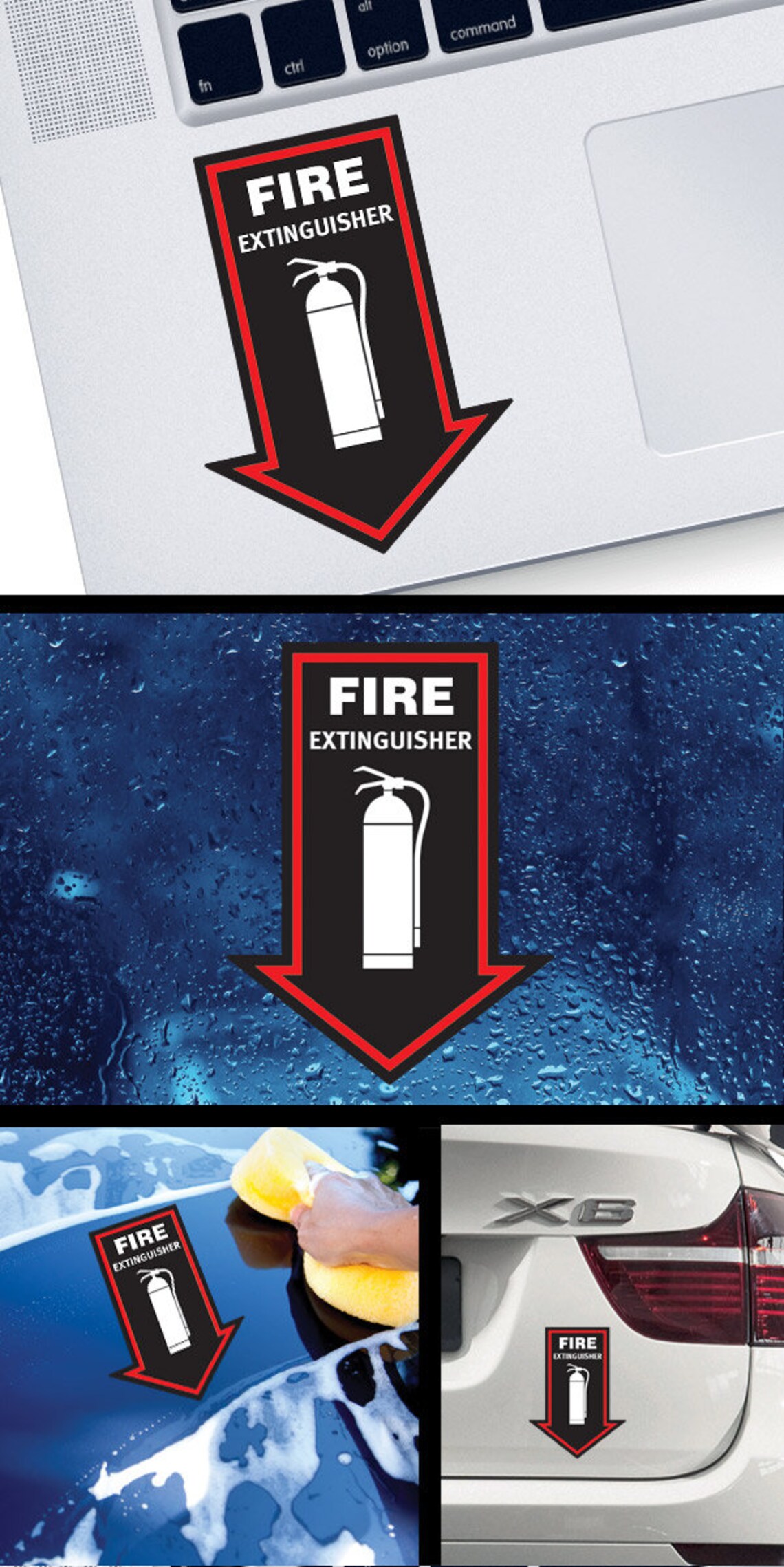 Decal Sticker Fire Alarm Emergencies Signs Fire Extinguisher - Etsy