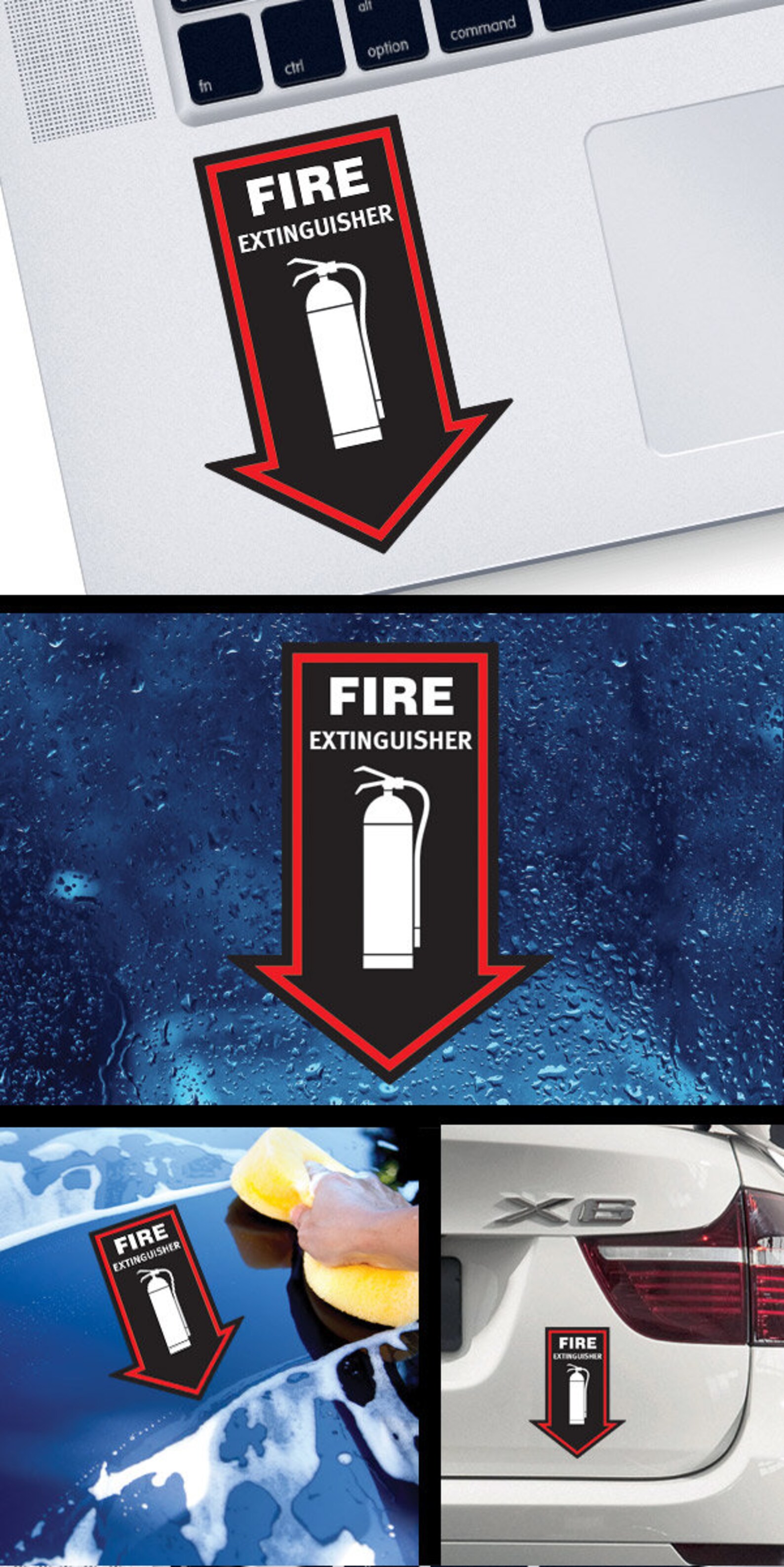 Decal Sticker Fire Alarm Emergencies Signs Fire Extinguisher - Etsy