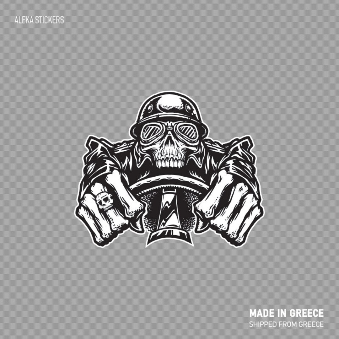 Decal Sticker Easy Rider Skull Car Decoration Engineer Mechanic Machine ...