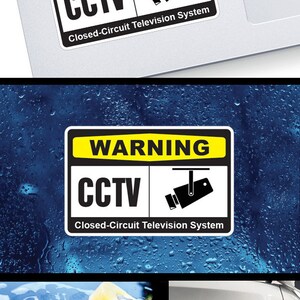 Decal Sticker Warning Cctv Video Surveillance Camera Information ...