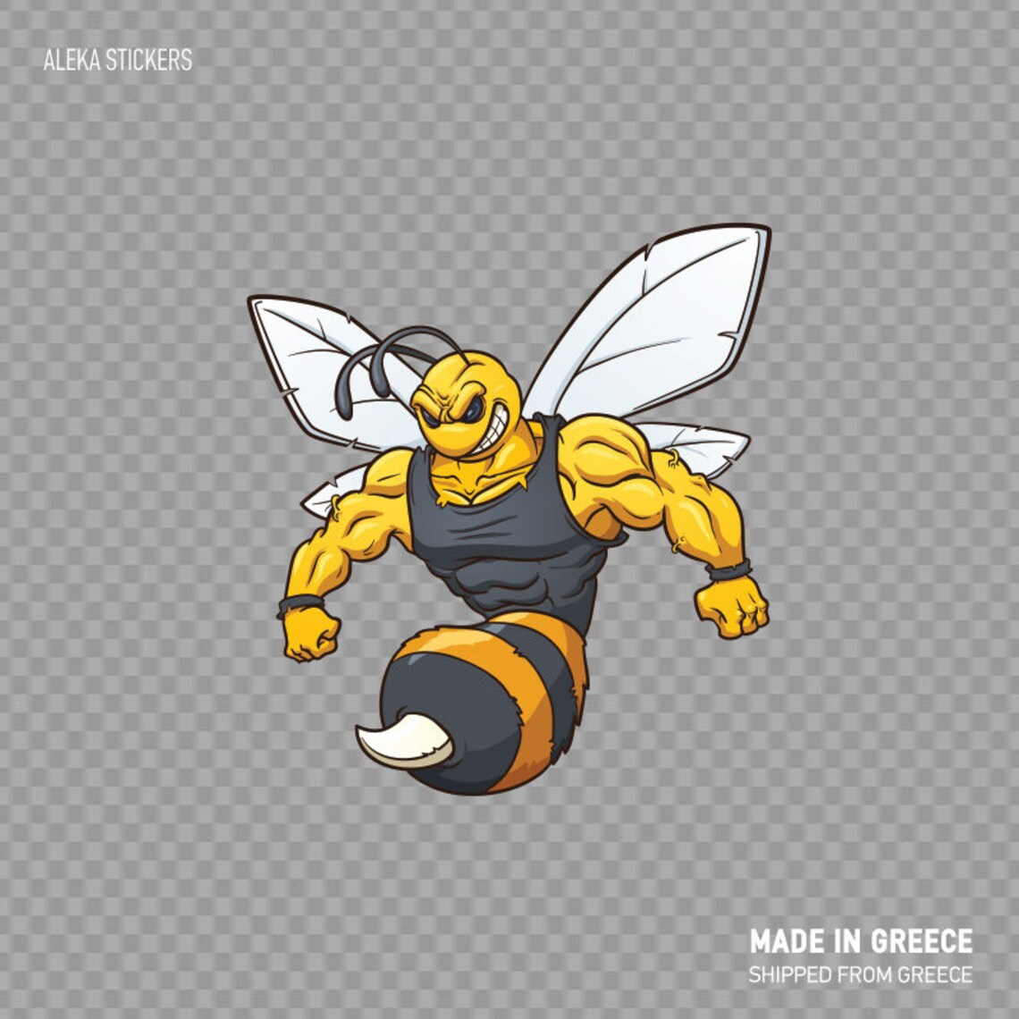 Decal Sticker Bee Hornet Wasp Bodybuilder Gym Racing Speed - Etsy