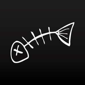 Decal Sticker Funny Fishbone Boat Decoration Bait the Hook Fishing ...