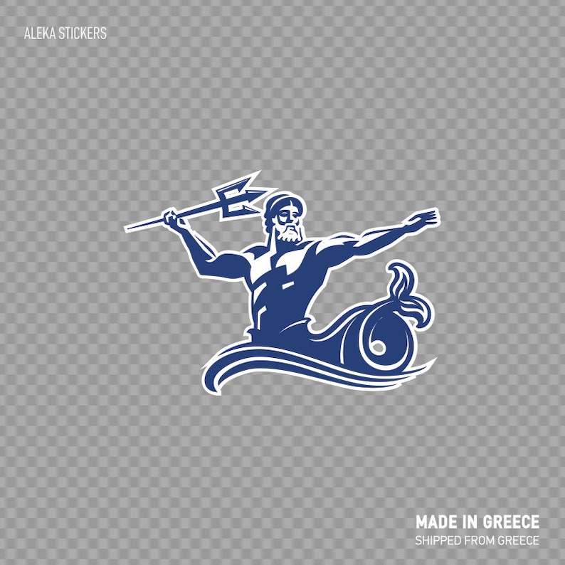 Decal Sticker King of Sea Poseidon With Trident Ancient God Top Quality ...