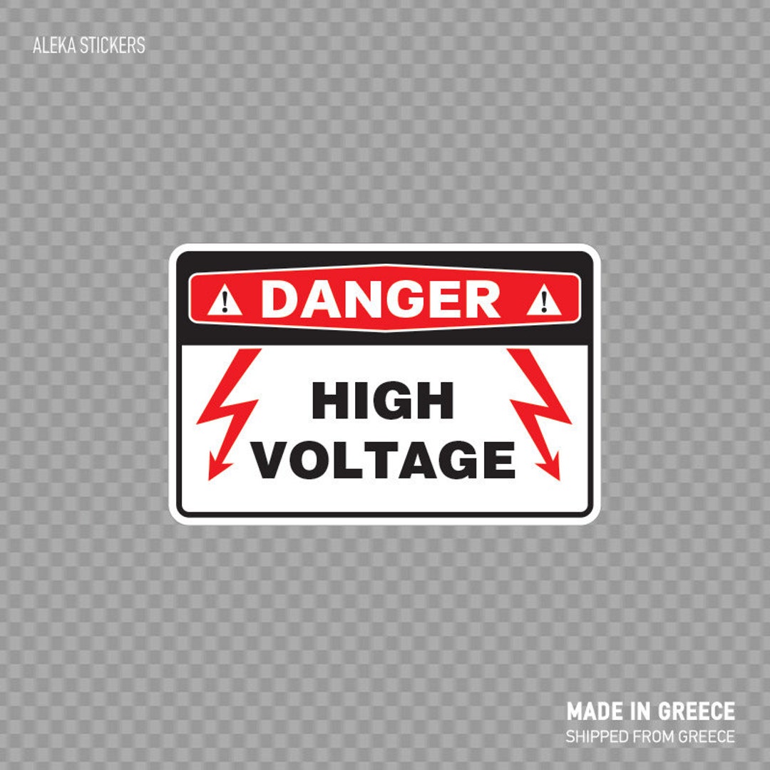 Decal Sticker Danger High Voltage Security Safety Sign Top Quality ...
