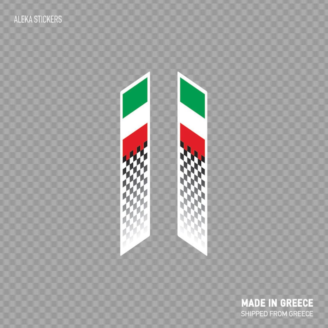 Decal Sticker Italy Italian Flag Racing Stripes Racing Motorbike Car ...