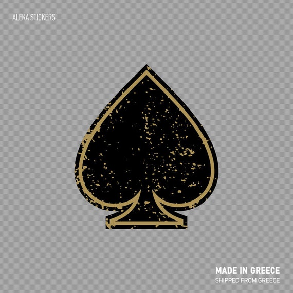 Decal Sticker Ace of Spades Mafia Games Symbol Solitaire Poker | Etsy