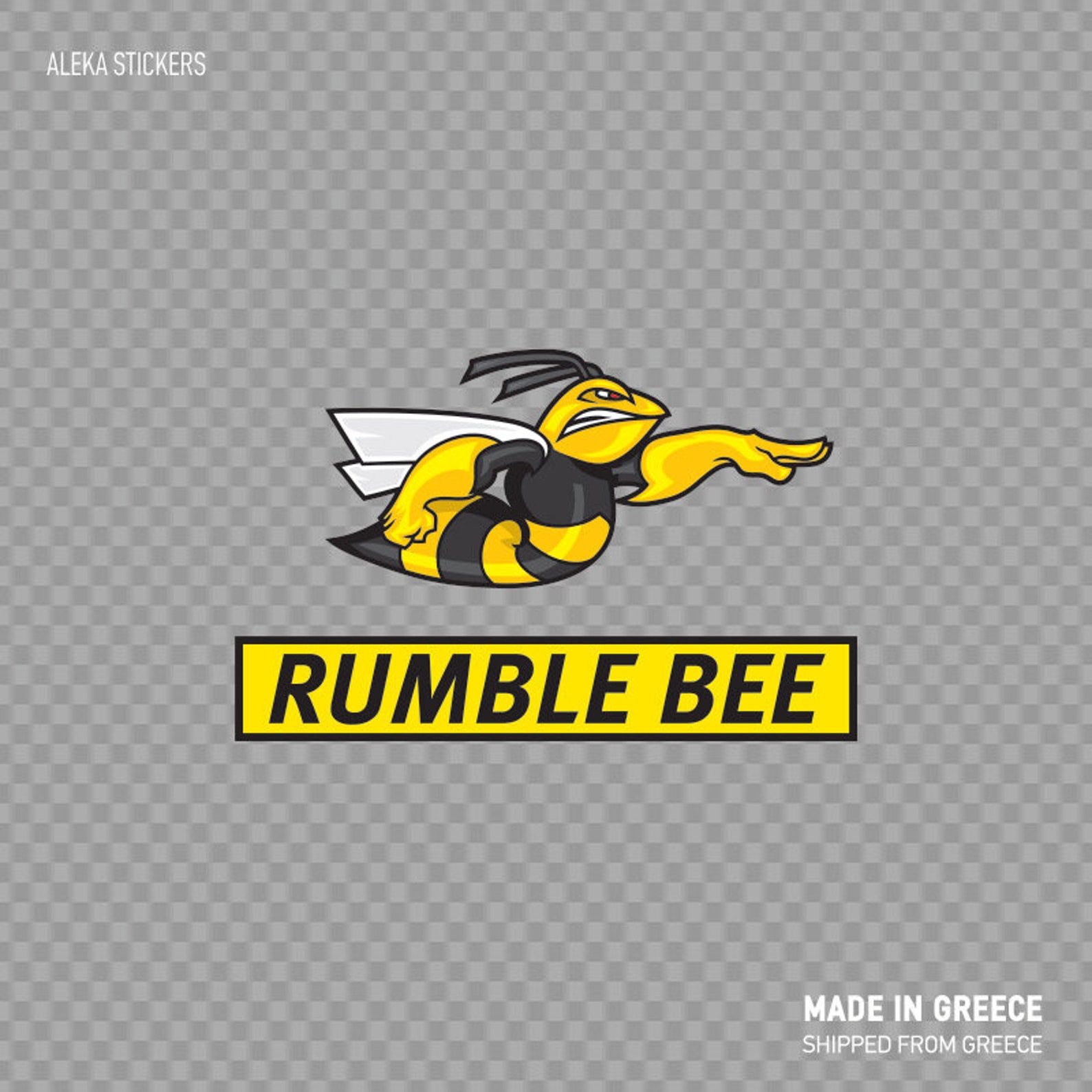 Decal Sticker Rumble Bee Speed Racing Top Quality Cartoon Illustration ...