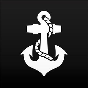 Decal Sticker Anchor Navy Sailing Navi Sailing Yacht Yachting Fishing ...