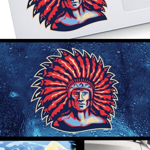 Decal Sticker American Chief Navajo Apache Cherokees Geronimo Oglala ...