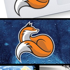 Decal Sticker Red Fox Tail Forest Nature Top Quality Vinyl | Etsy