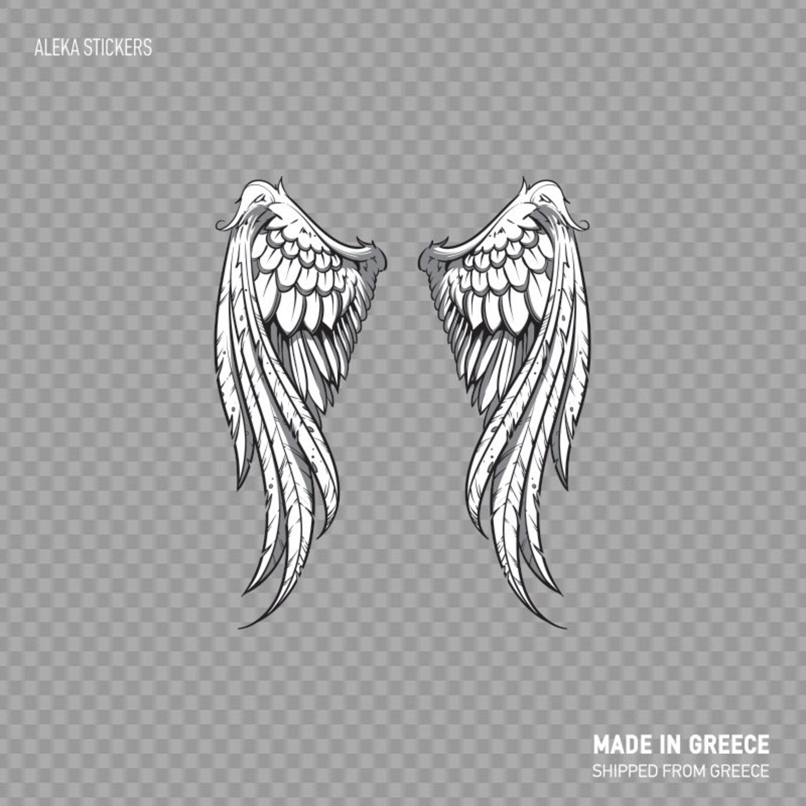 Decal Sticker Pair of Wings Angels Air-force Fly Freedom Icarus ...